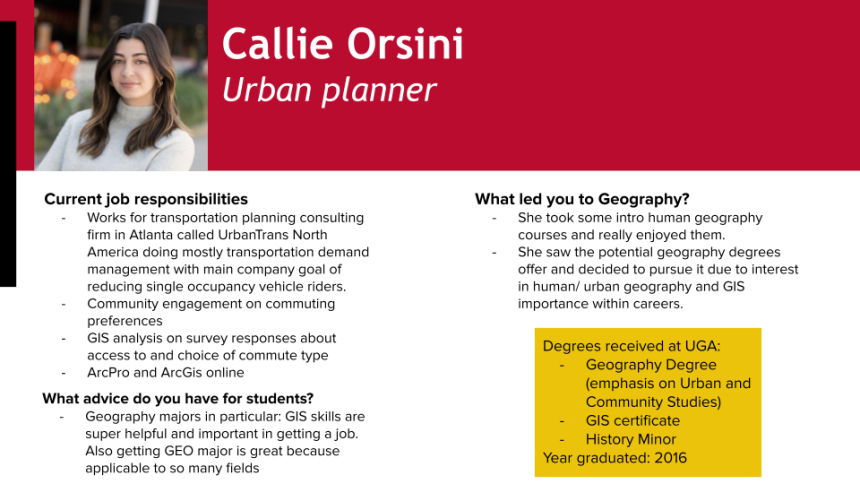 Alumni Highlights | Geography Department at the University of Georgia